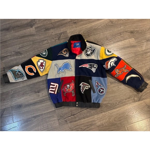 Reebok | Jackets & Coats | Vintage Reebok Jeff Hamilton Nfl Team Logos ...